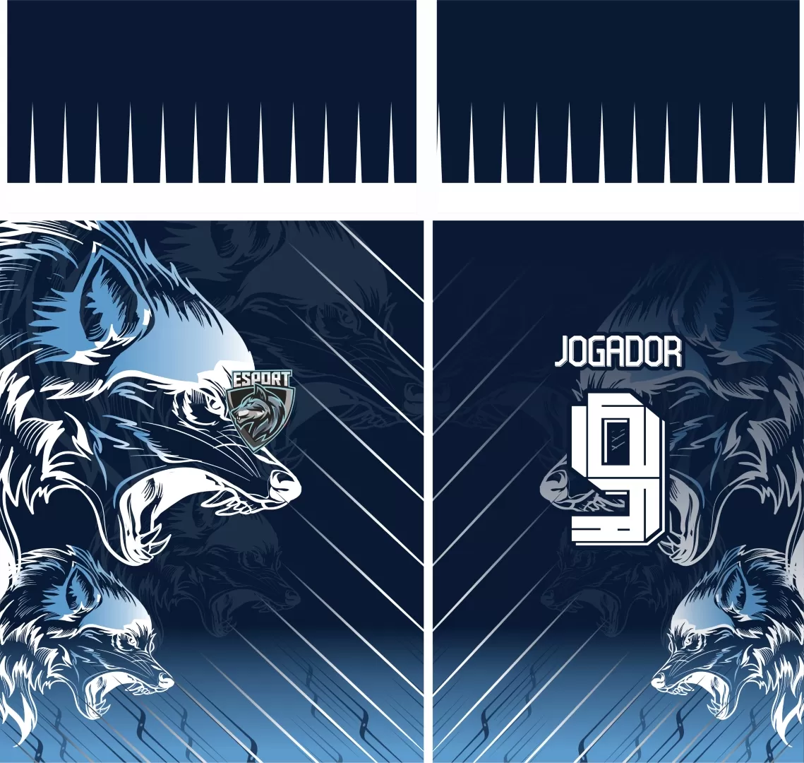 Arte Vetor Camisa de Time Lobos | Janete Artes