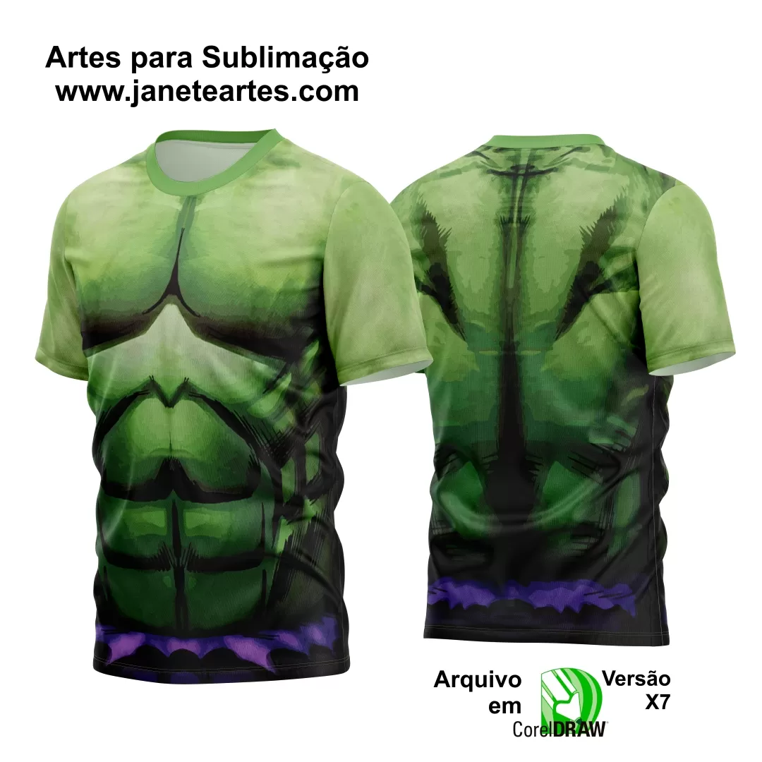 Arte Estampa Camisa Heróis - HULK - Janete Artes