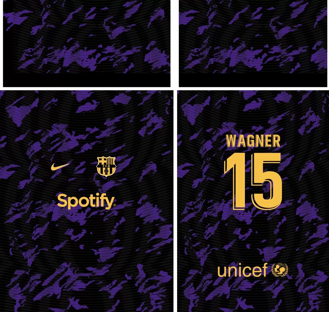 Arte Vetor Camisa Para InterClasse Barcelona Camuflagem Roxa 2023 ...