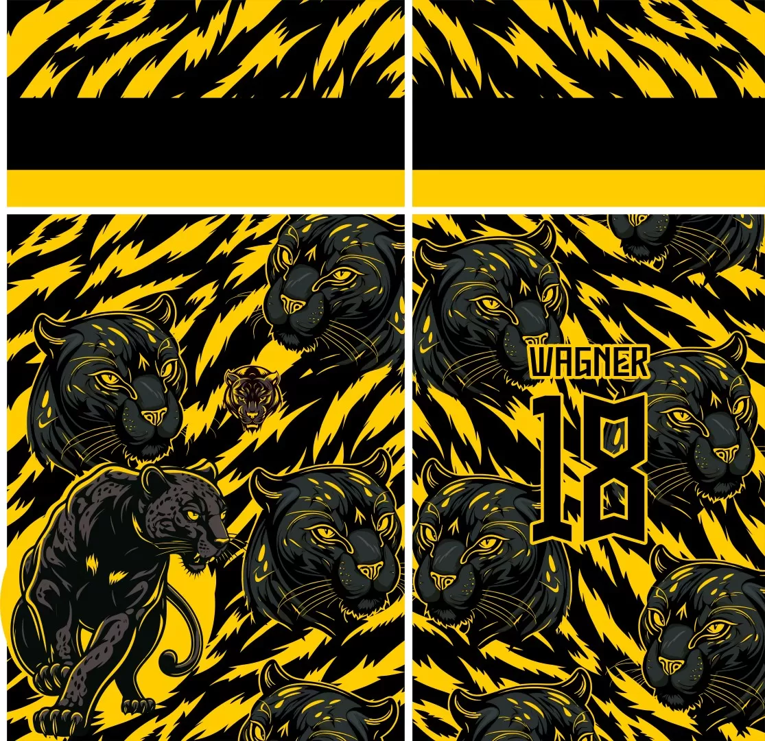 Arte Vetor Template Camisa de InterClasse Pantera Negra Fundo Tigre ...